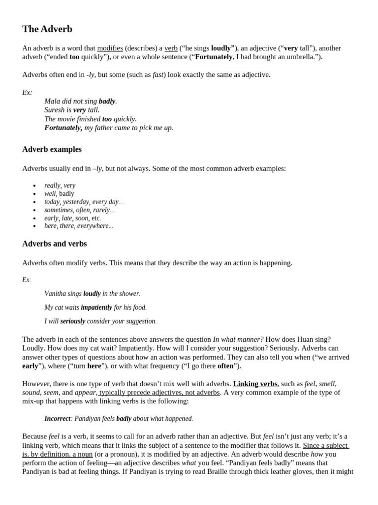 UNIT 5.2 ADVERB | PDF | Adverb | Adjective