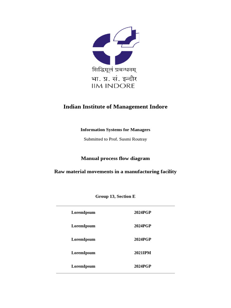 Raw Material Movement Flow Diagram | PDF