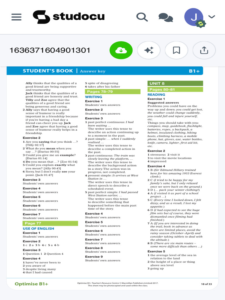 Optimise B1+ Teacher's Resource Guide | PDF