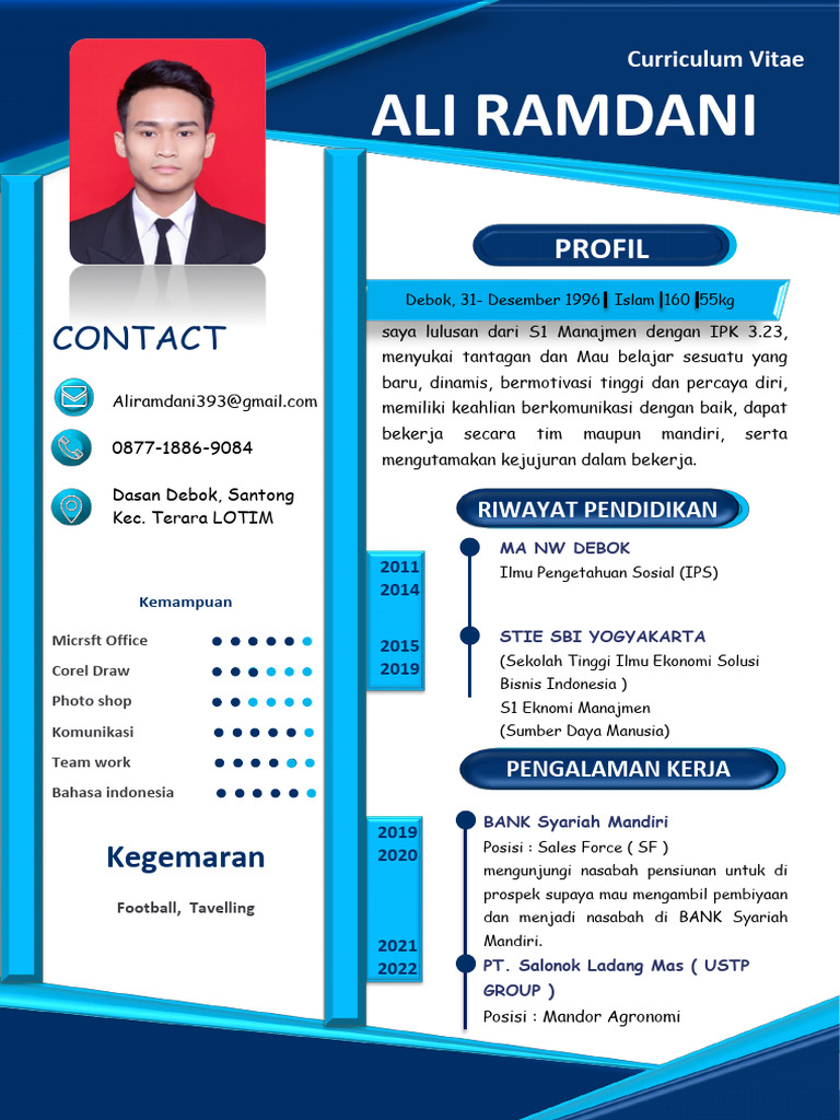 CV Ali Terbaru 2022 Siap | PDF | Karier & Perkembangan