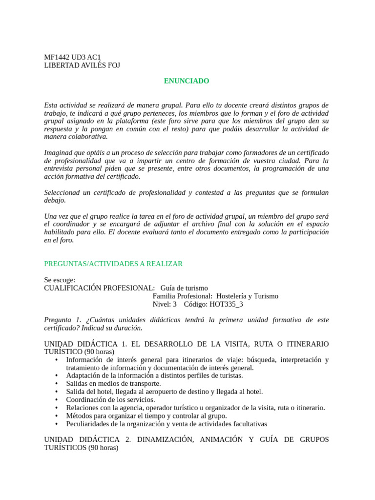 MF1442 UD3 Actividad 11 Caso Practico Grupal | PDF | Evaluación