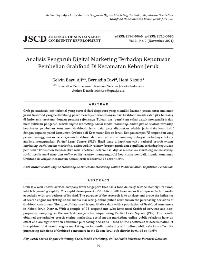 Analisis Pengaruh Digital Marketing Terhadap Keputusan Pembelian | PDF