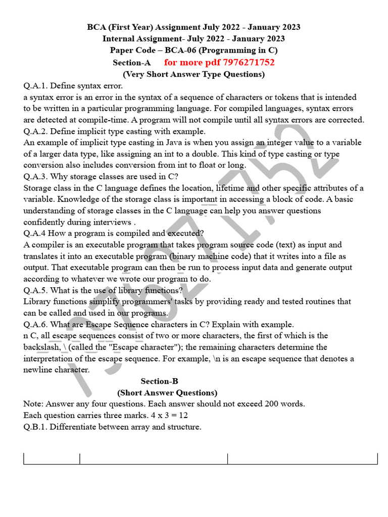 BCA-06 | PDF | Pointer (Computer Programming) | Data Type