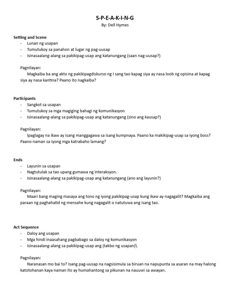 Diskurso Notes | PDF
