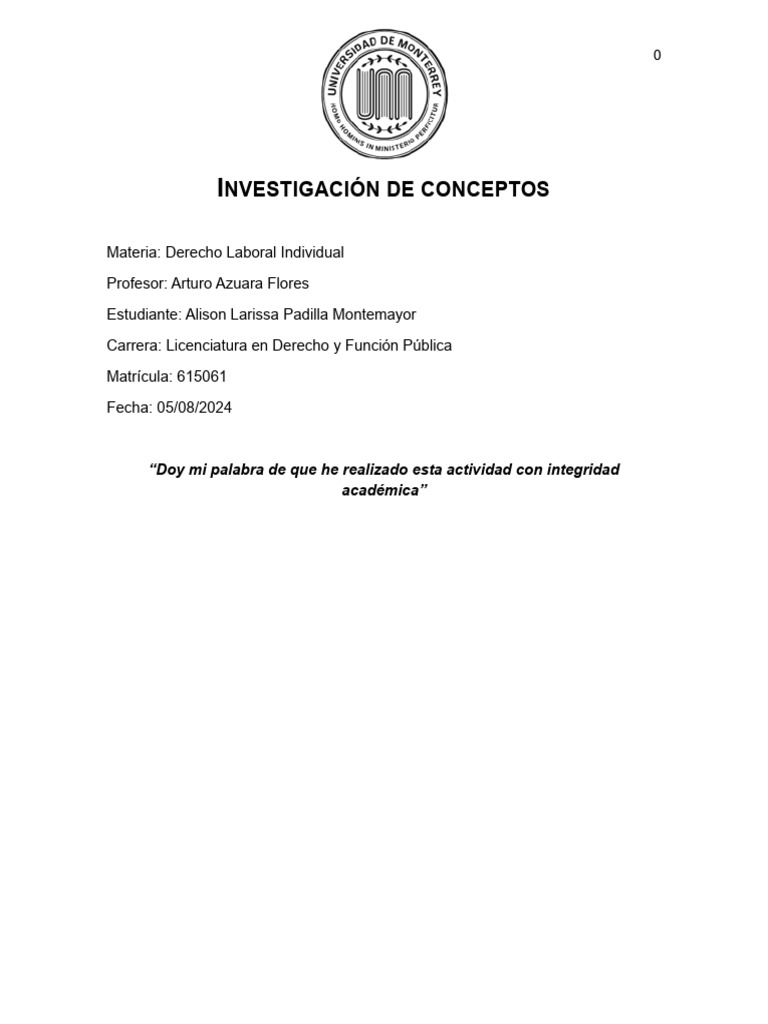Investigación de Conceptos ALISON PADILLA | PDF | Outsourcing | Derecho ...