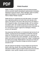Malala's Nobel Speech: A Rhetorical Analysis | PDF | Malala Yousafzai ...