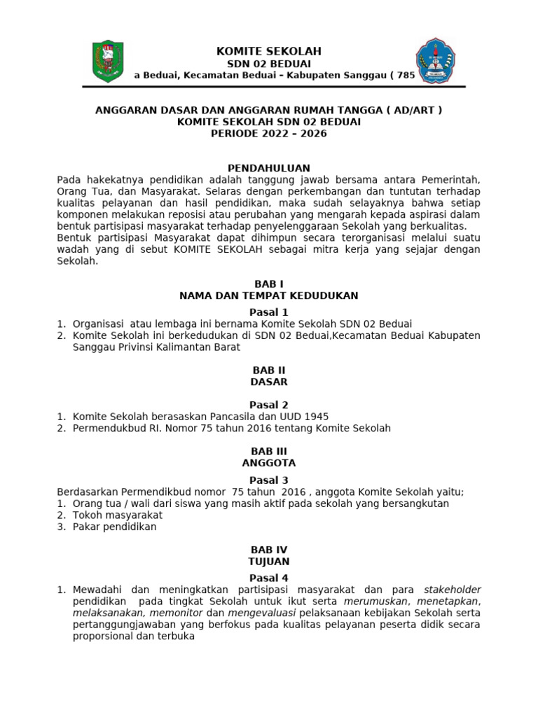 Ad Art Komite Sekolah | PDF