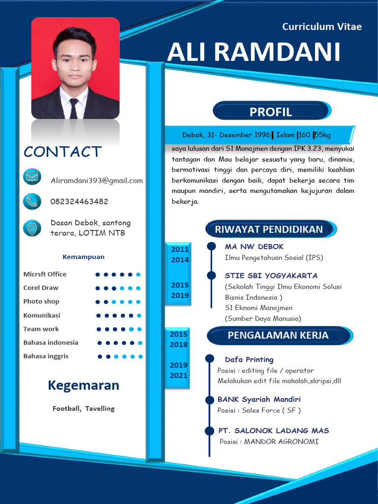 CV Ali Ramdani - Compressed | PDF
