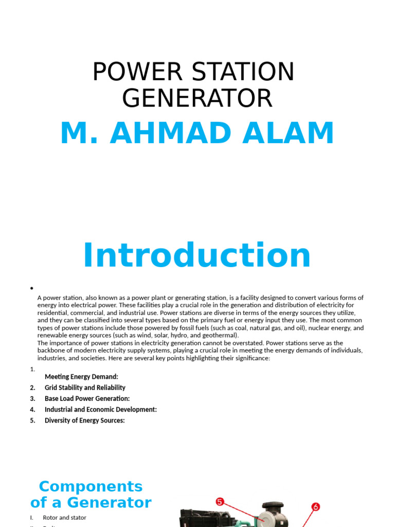 Power Station Generator Overview | PDF
