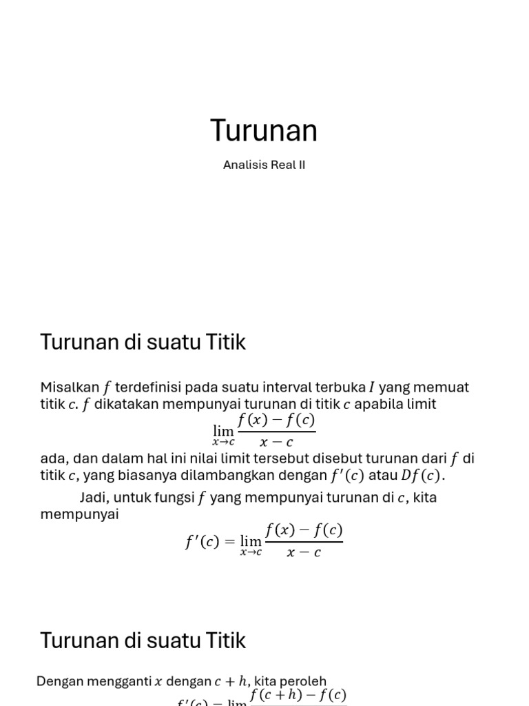 Turunan | PDF