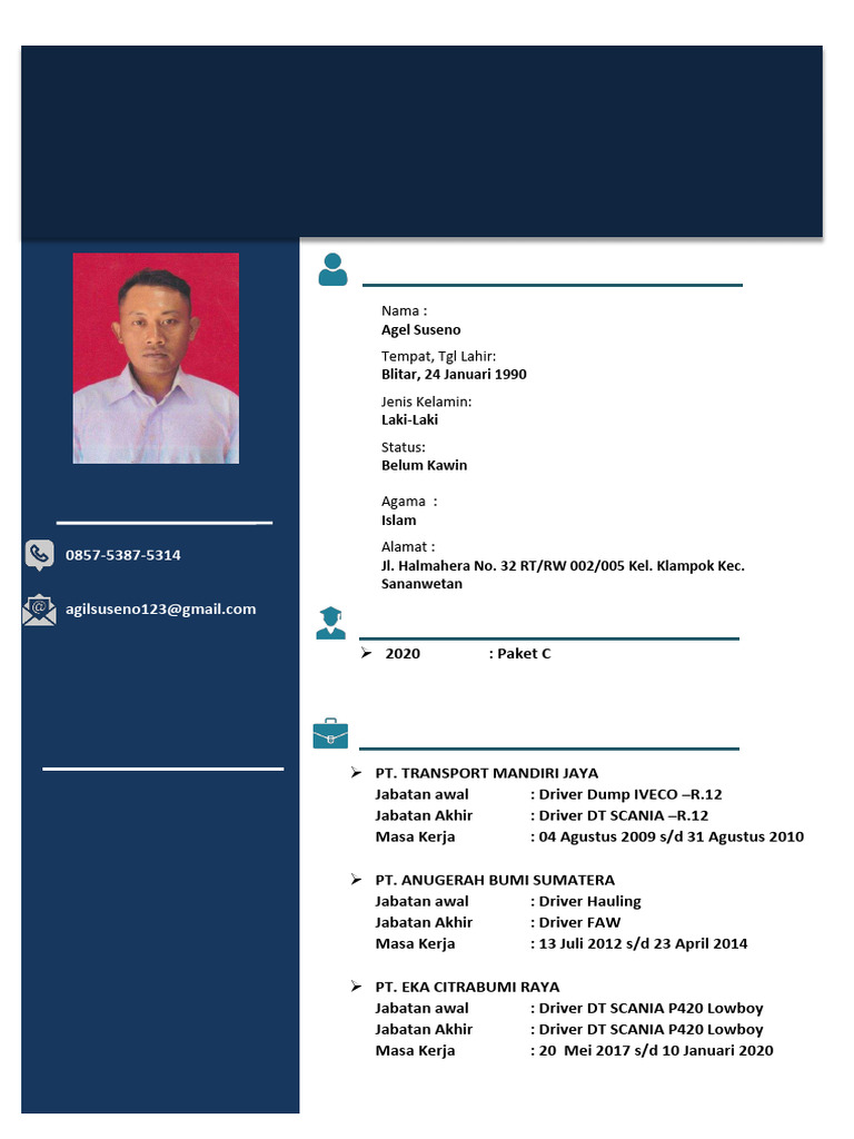 CV Agel Suseno | PDF