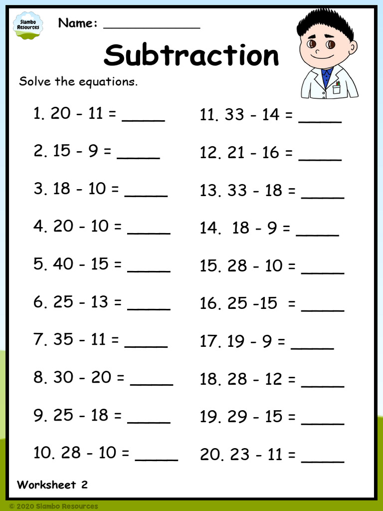 Grade-2-Subtraction-Worksheet-2 | PDF