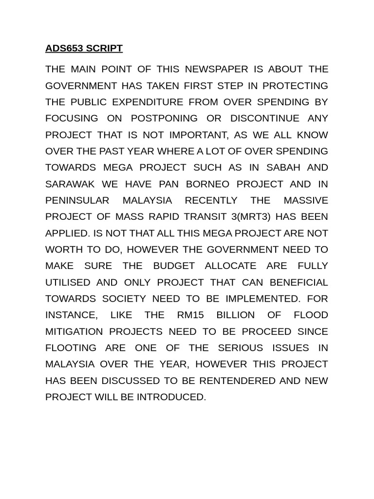 Ads653 Script Fizah | PDF | Business | Finance & Money Management