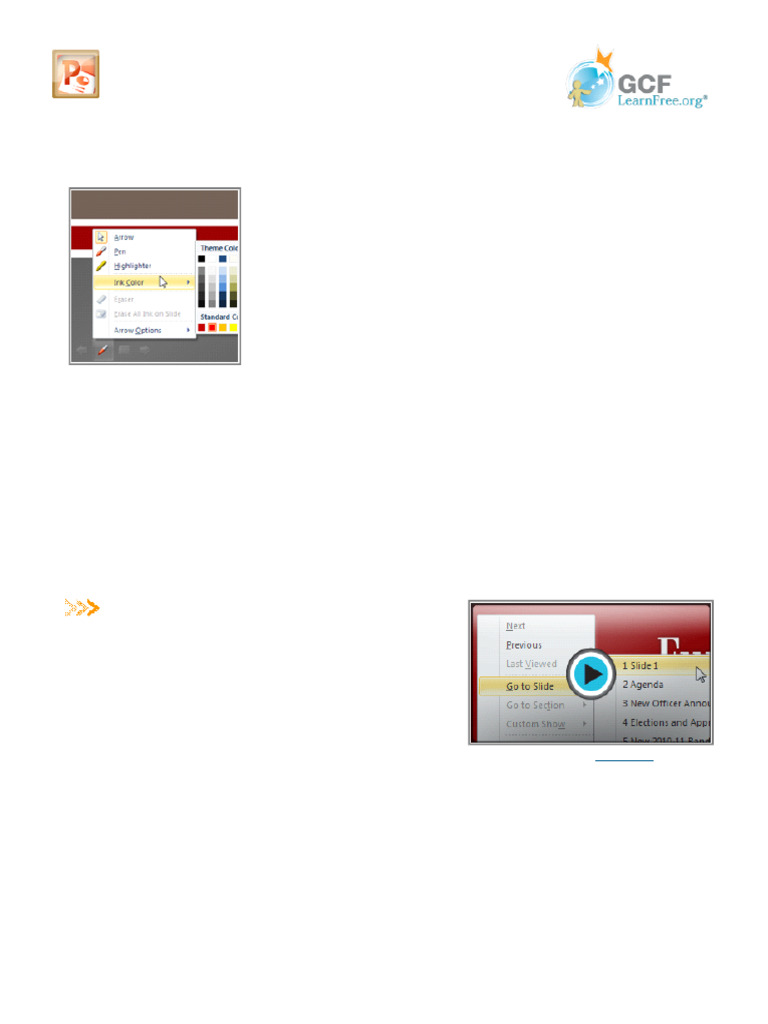 Presenting Slide Show | PDF | Computer Keyboard | Menu (Computing)