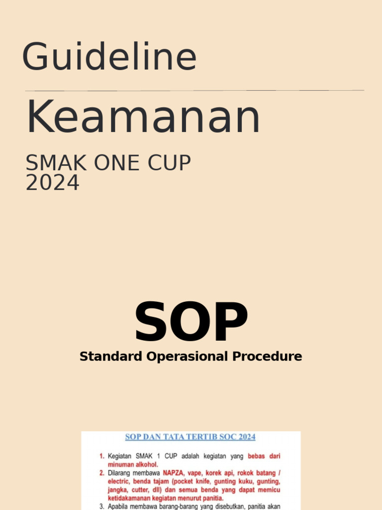 Guideline Keamanan SOC (SOP Dan Tata Tertib) | PDF