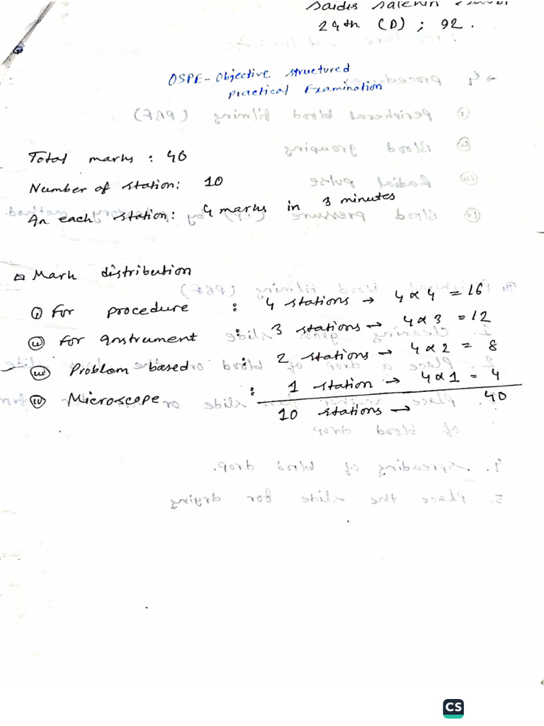 Physiology OSPE Question 1st Term | PDF