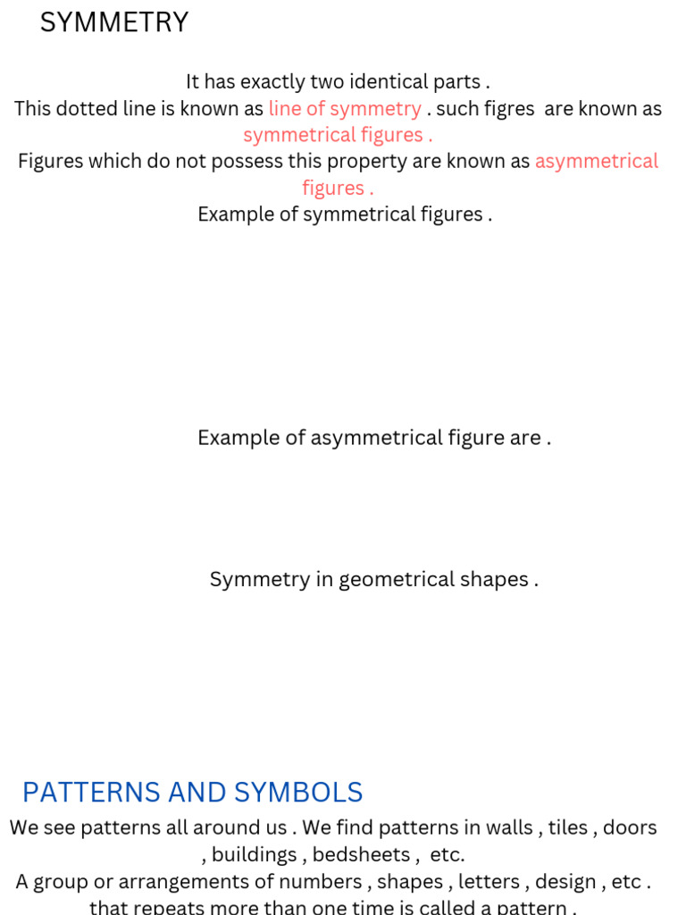 Understanding Symmetry and Patterns | PDF