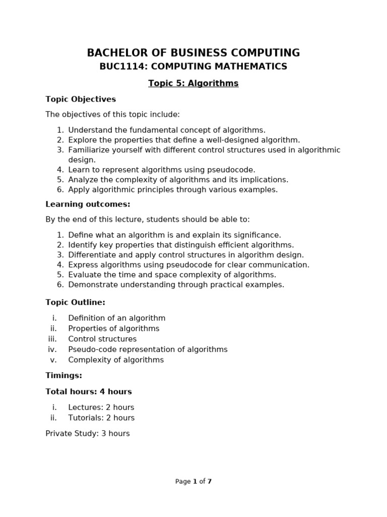 Topic 5 Algorithms | PDF | Time Complexity | Algorithms Topic 5 Algorithms | PDF | Time Complexity | Algorithms