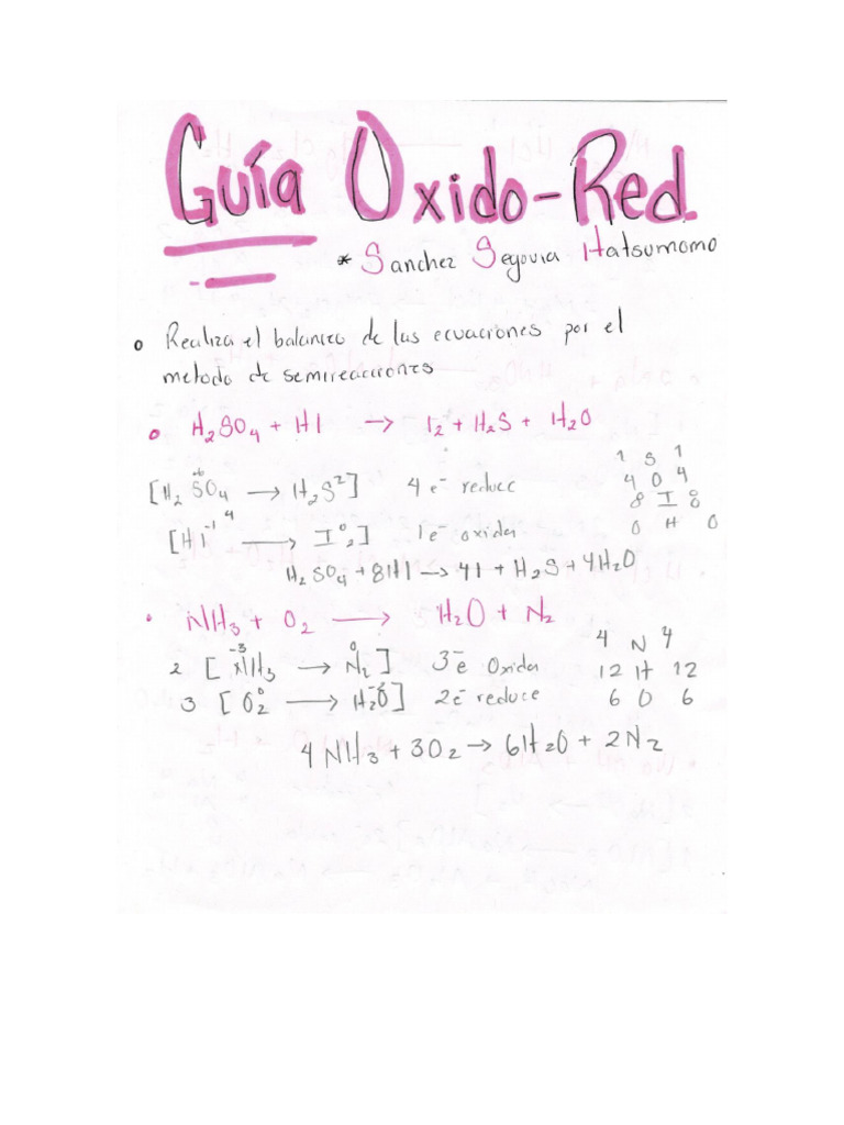 Guia Oxido Reduccion | PDF