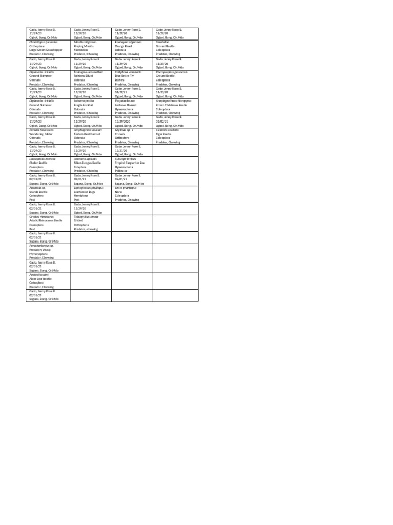 Insect Labels | PDF | Beetle | Insects