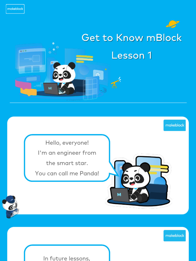Lesson 1-Get To Know Mblock-Courseware | PDF | Menu (Computing ...