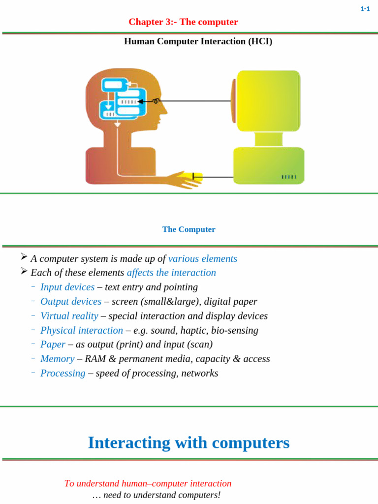 Hci CH 3 | PDF | Virtual Reality | Computer Keyboard