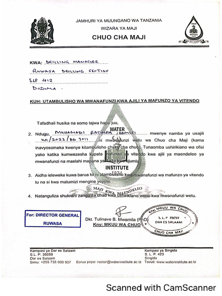 Arrival Letter | PDF
