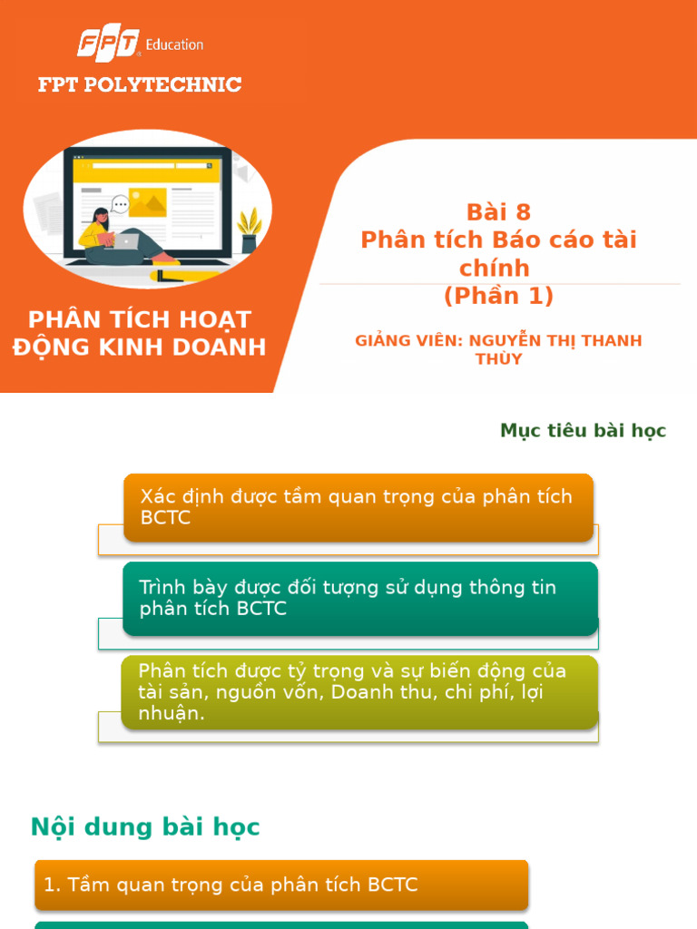 BUS2014 - Bai Online 8 - Phan Tich BCTC Phan 1 | PDF