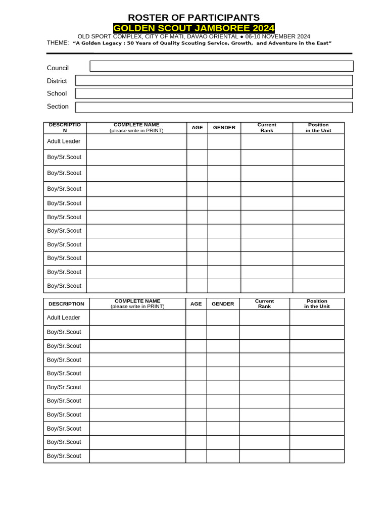 Roster of Participants | PDF