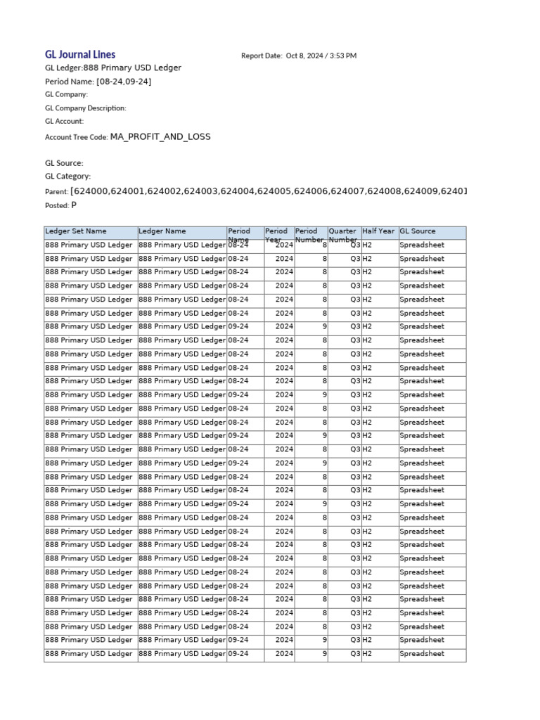 XLA GL Journal Lines - With Tree Code - GL Journal Lines | PDF | Functional Programming ...