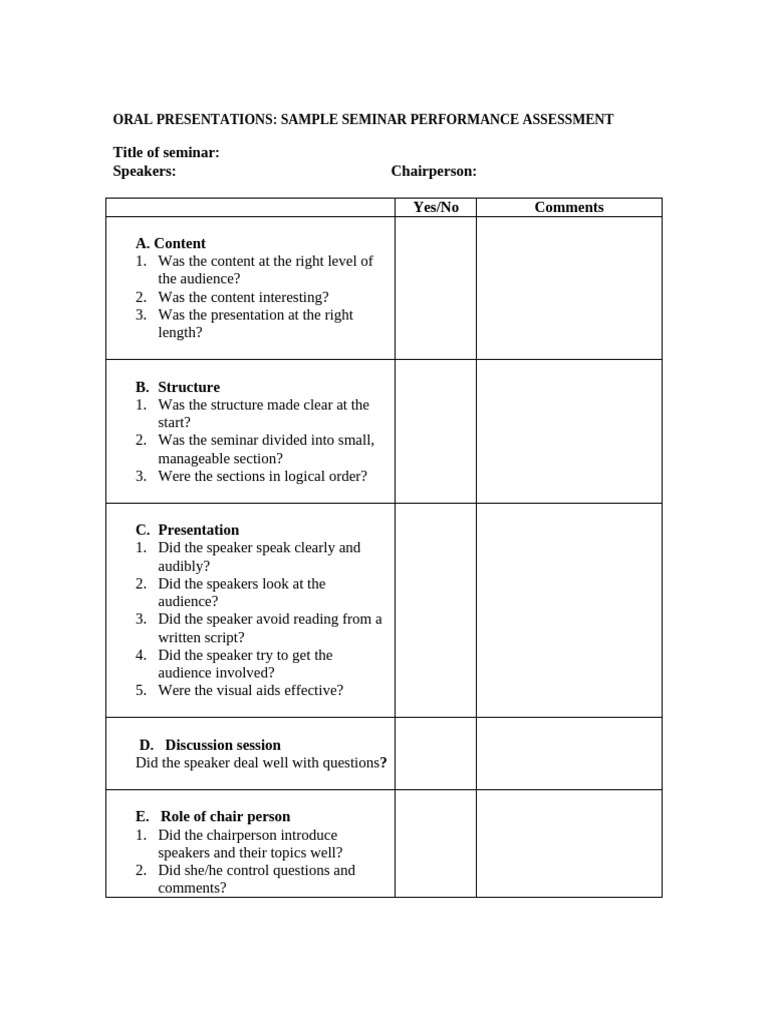 Chapter 13-Handout (Performance Assessment) | PDF