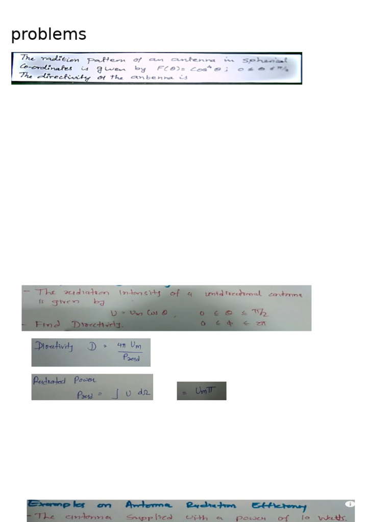 Problems On Directivity and Prad | PDF