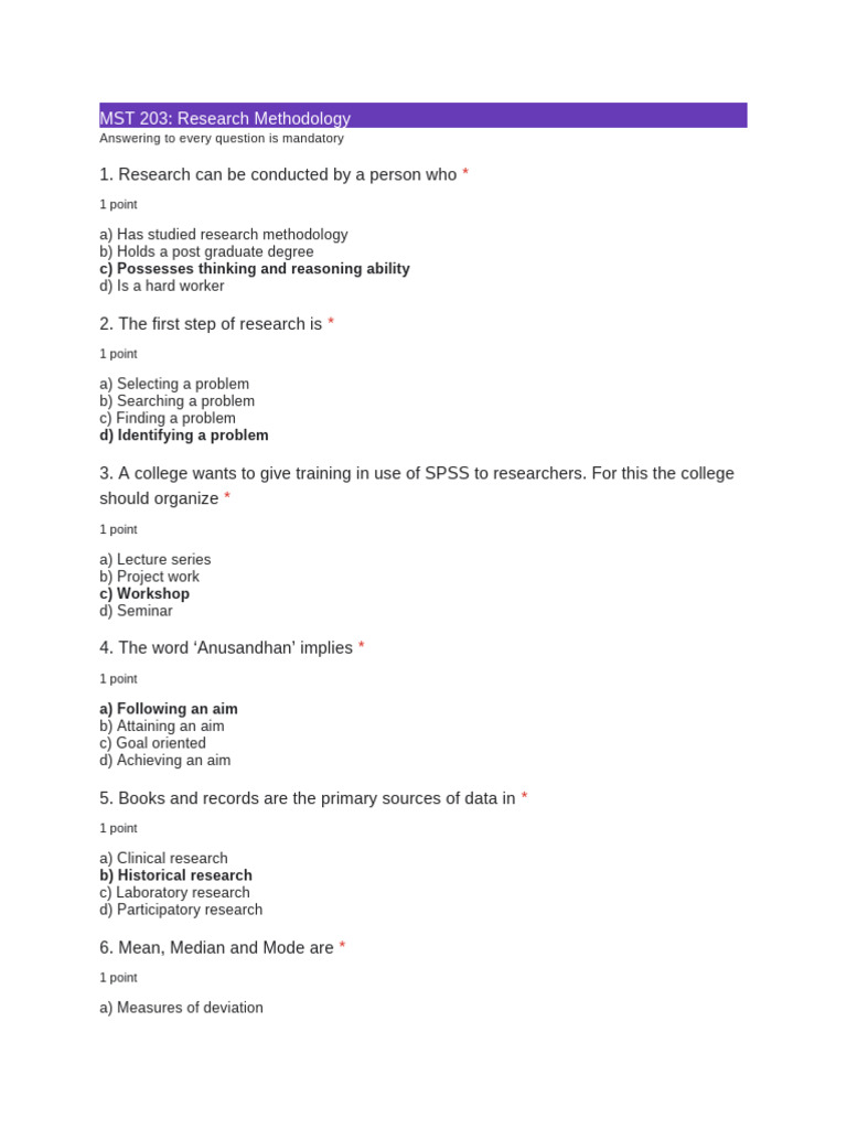 MST 203 Unit Test 1 - 2021 | PDF | Survey Methodology | Experiment