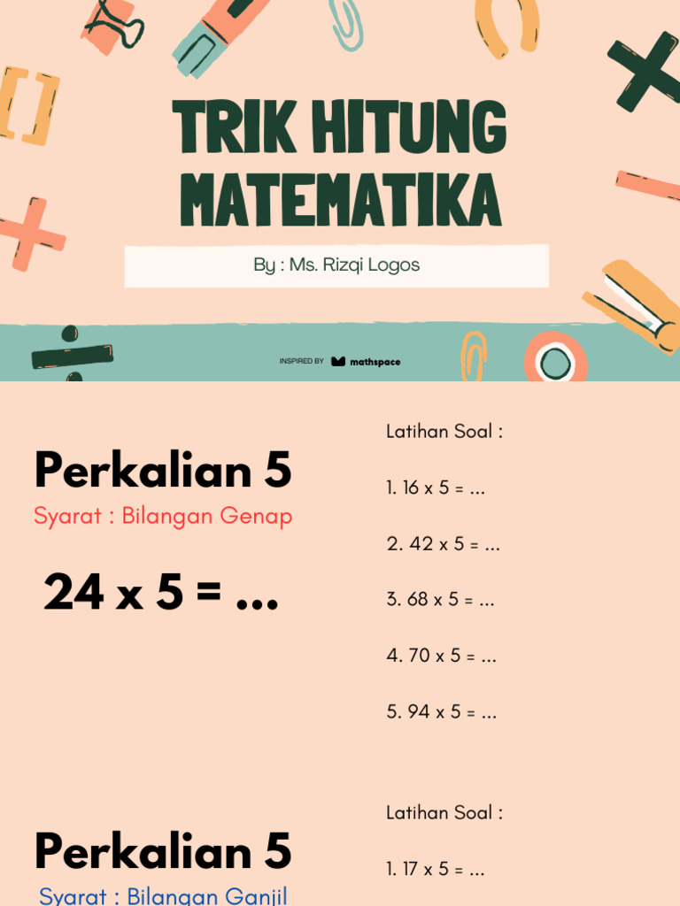 Trik Hitung Perkalian Dan Pembagian 5 | PDF
