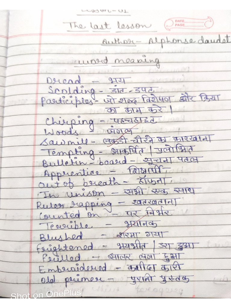 English Chapter 1 The Last Lesson | PDF