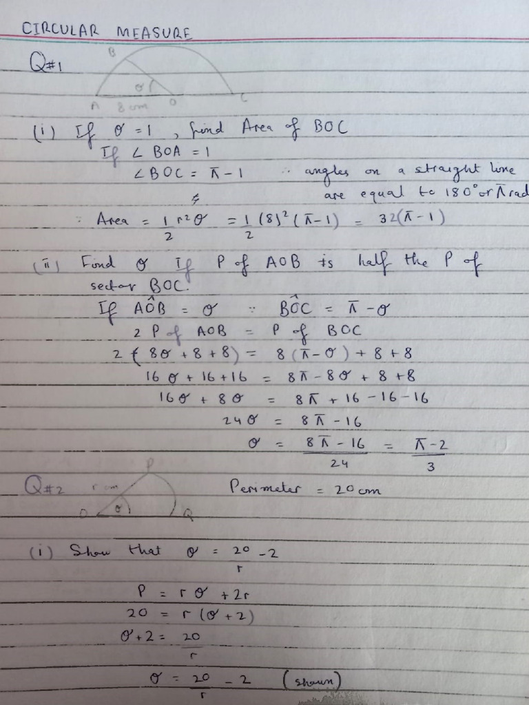 Circular Measure - Q#1 To 22 | PDF
