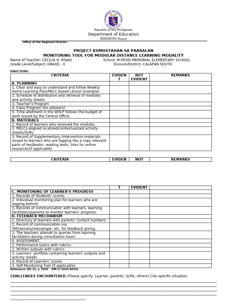 Project Kumustahan | PDF | Learning | Rubric (Academic)
