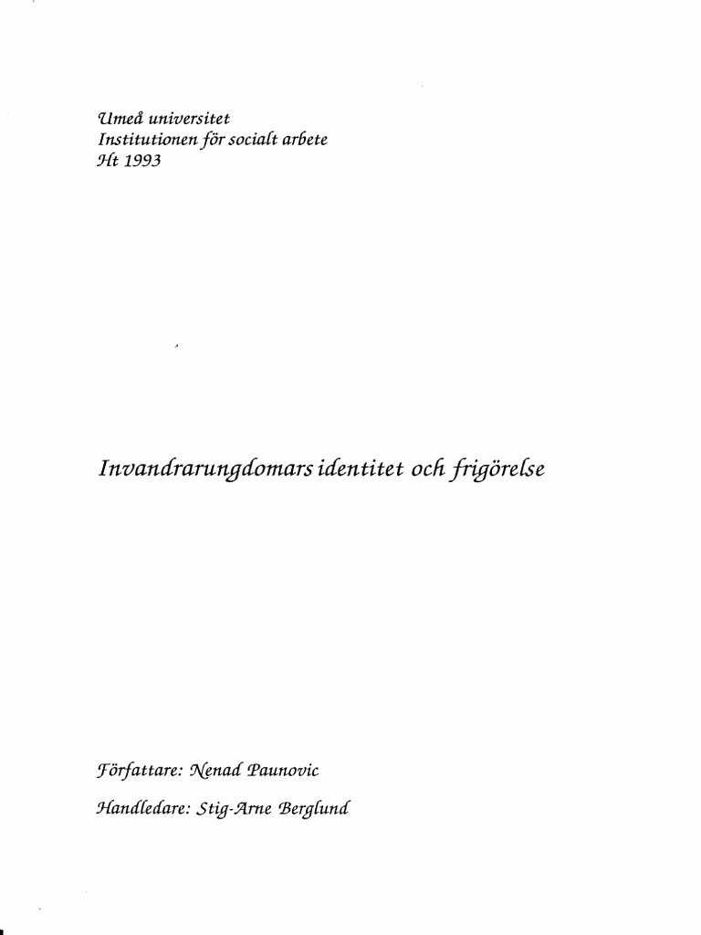 C-Uppsats I Socialt Arbete | PDF