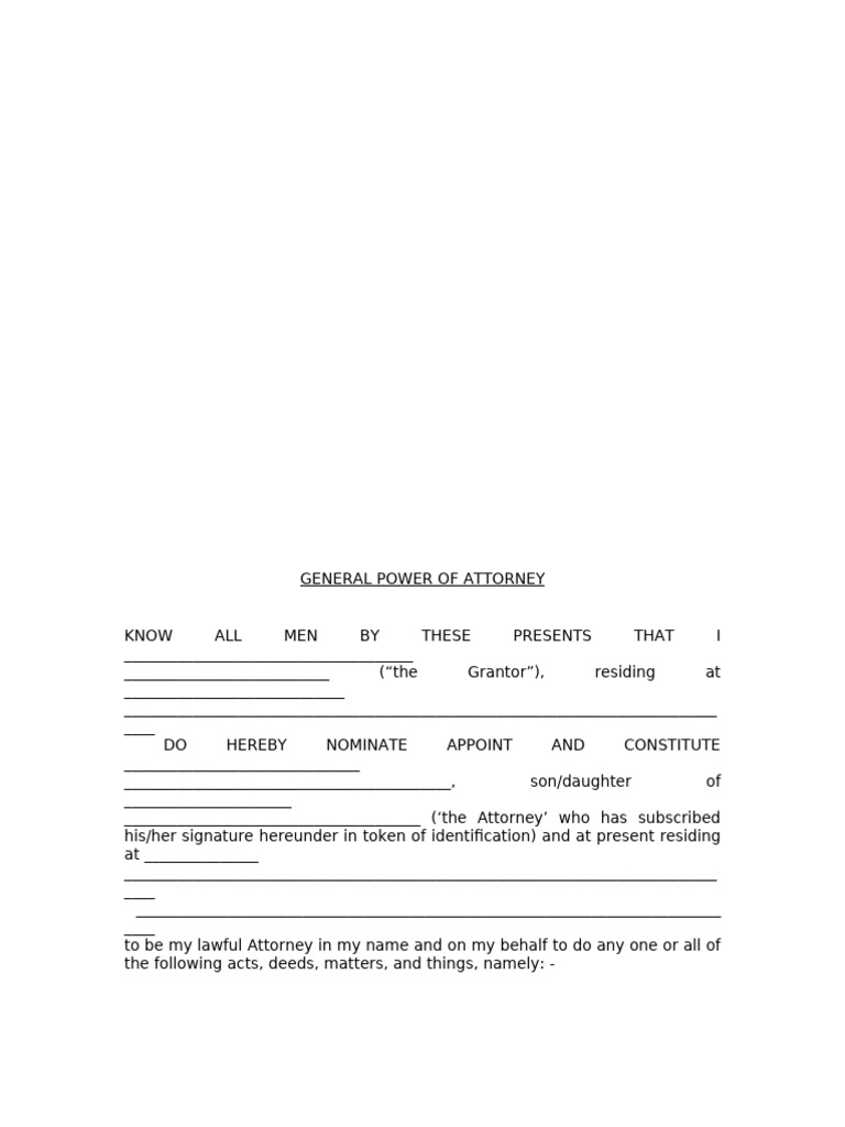 ICICI Bank Power of Attorney Template | PDF | Power Of Attorney | Legal ...