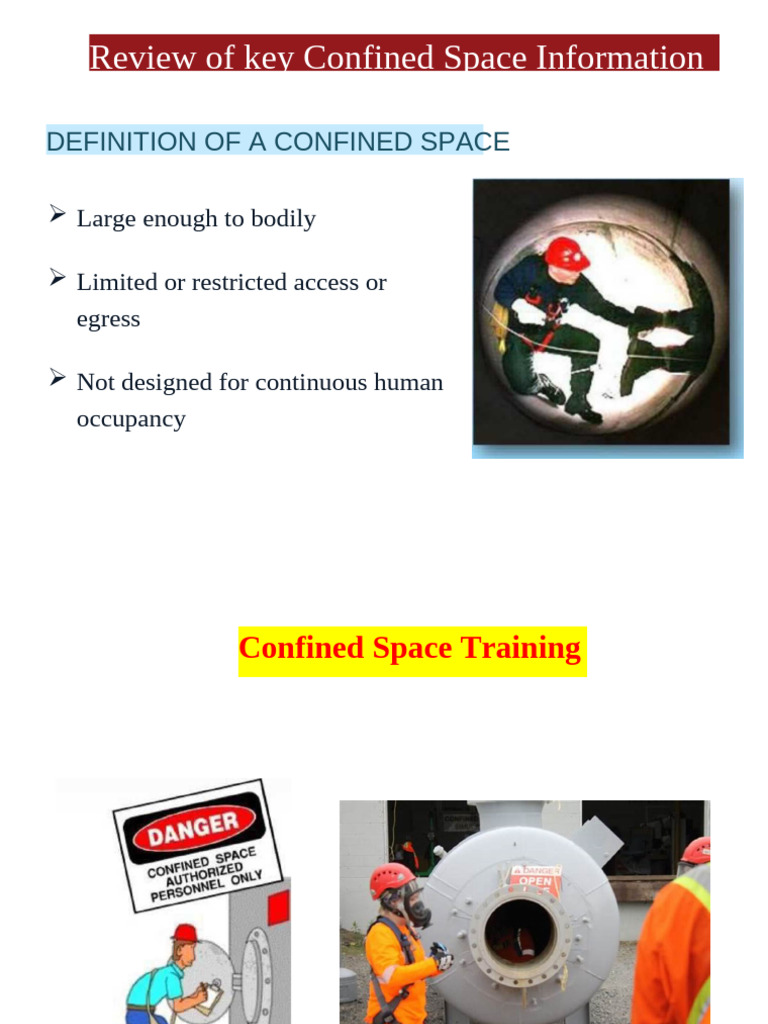 Confined Space | PDF | Working Conditions | Safety