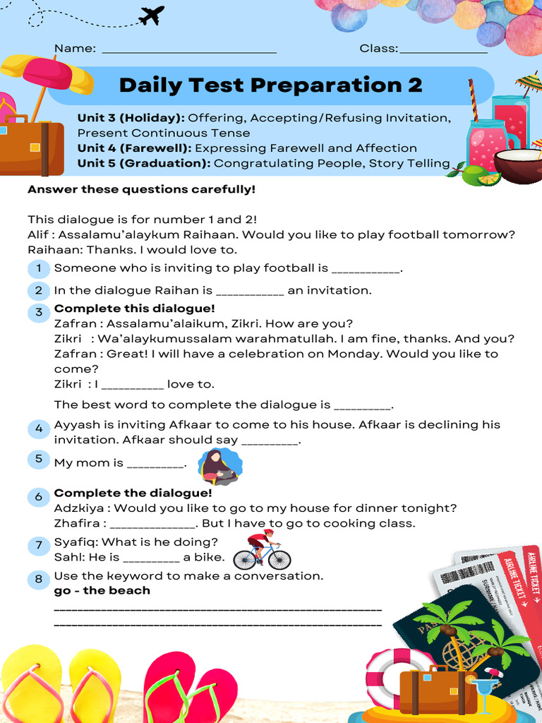 Daily Test Preparation 2 - Grade 6 Unit 345 | PDF