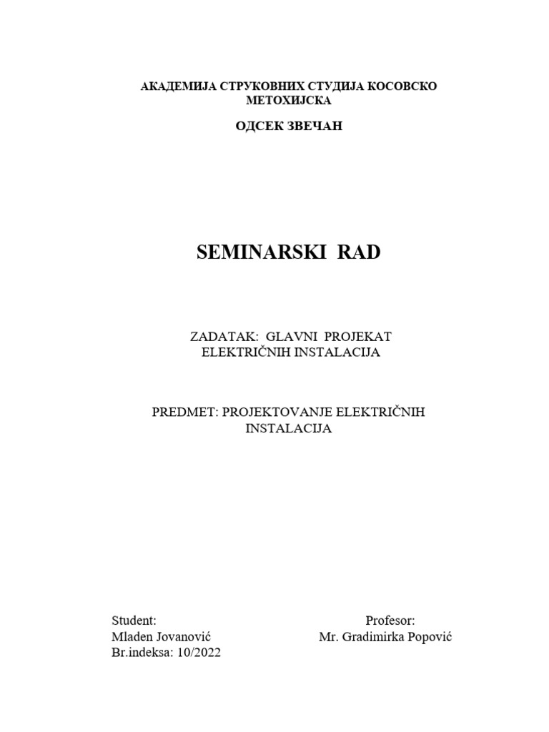 Mladen Instalacije | PDF