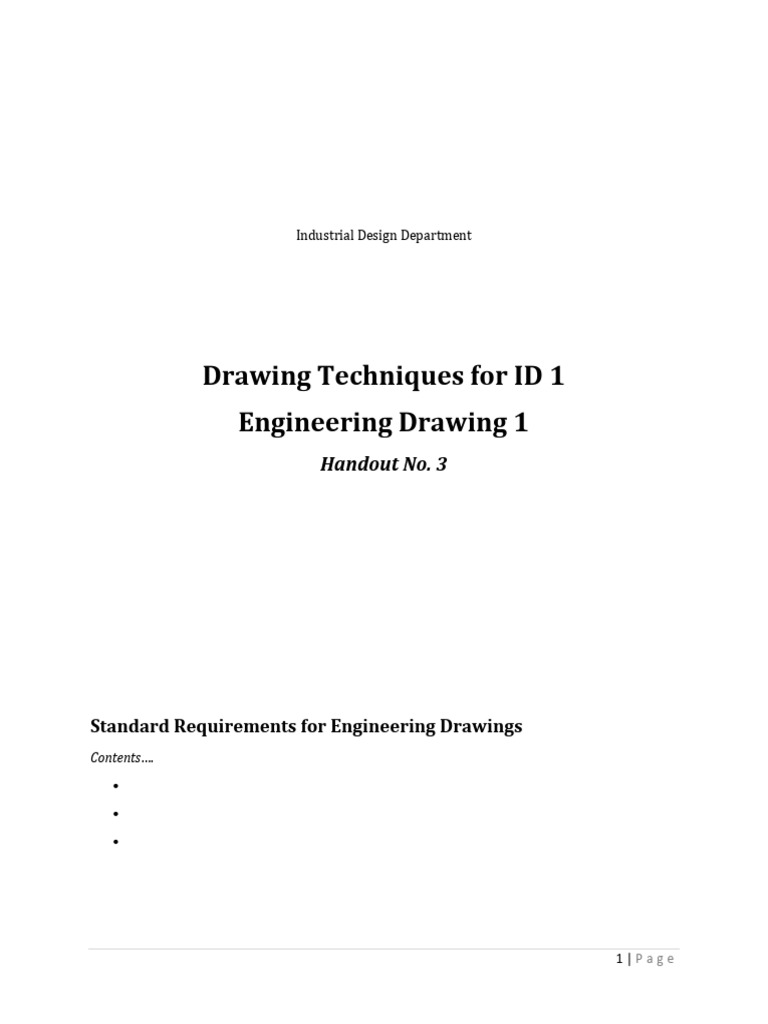 Engineering Drawing Standards Guide | PDF | Pencil | Drawing