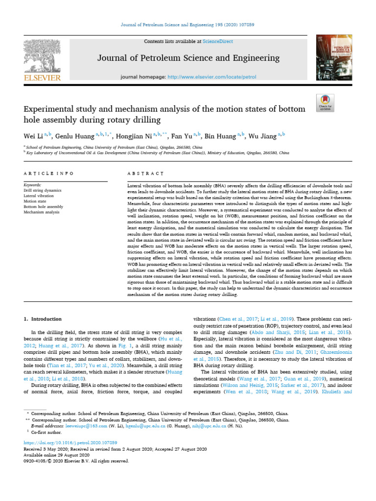 Jurnal BHA 1 | PDF | Mechanical Engineering | Mechanics