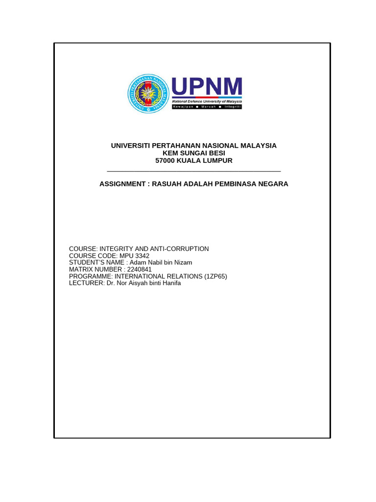 Anti-Corruption in Malaysia | PDF | Career & Growth | Business