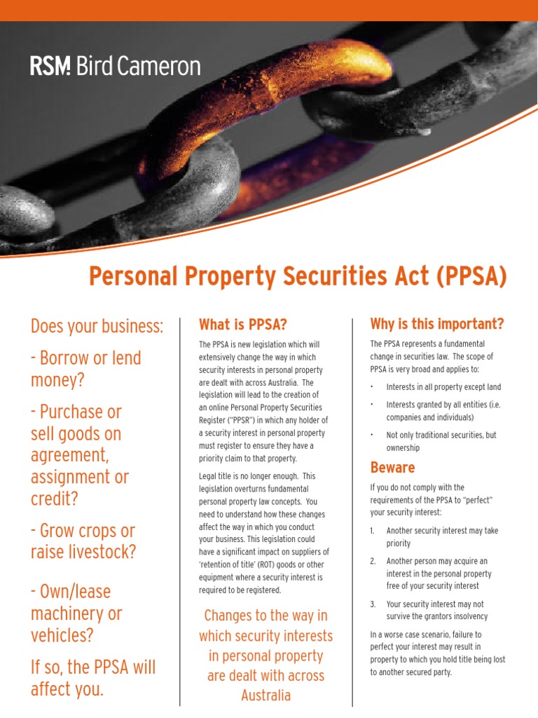 PPSA | Security Interest | Mortgage Law