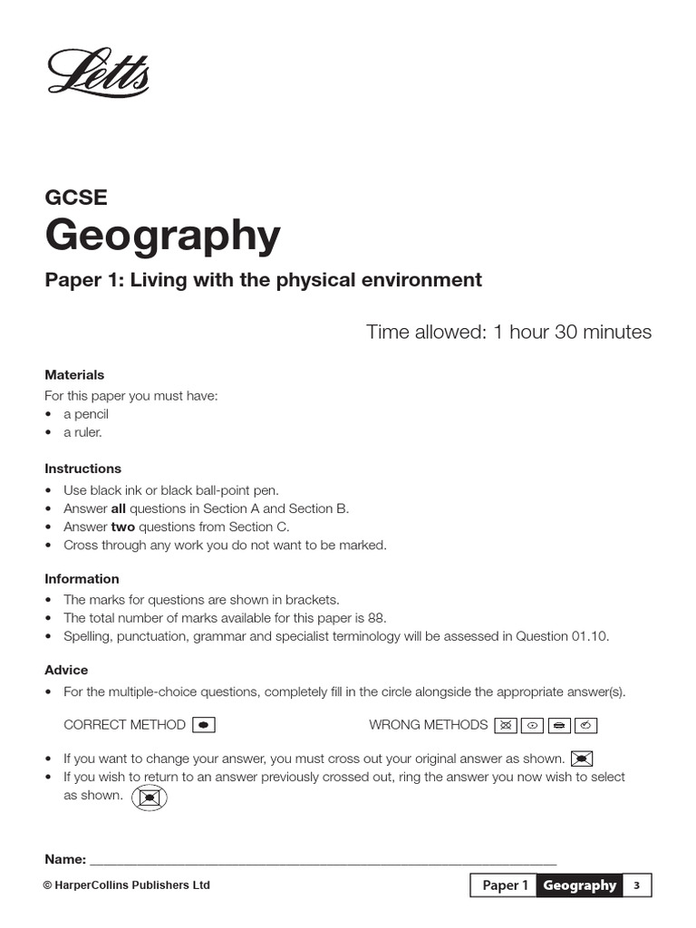 Geography - Free Practice Exam Paper | PDF | Soil | Applied And ...