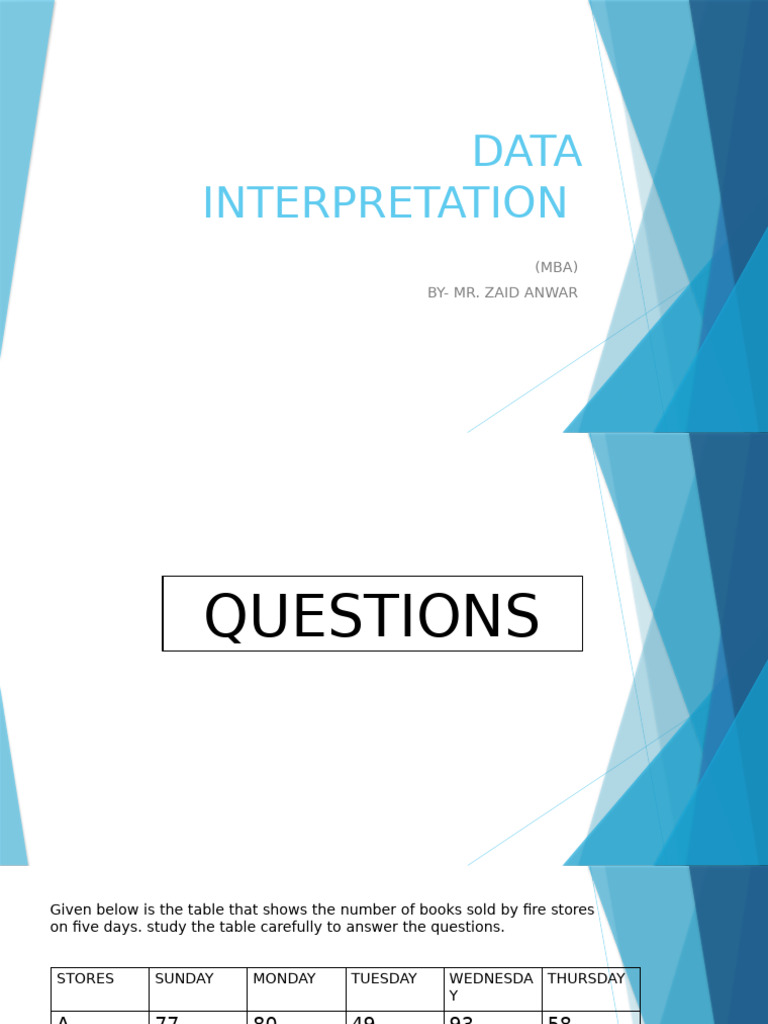Data Interpretation | PDF