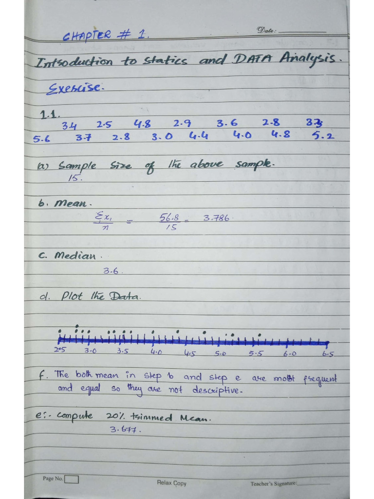 Probability and Statistics Assignment 1 | PDF
