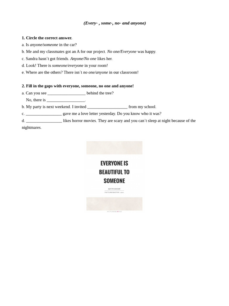 Everyne Someone Pdf